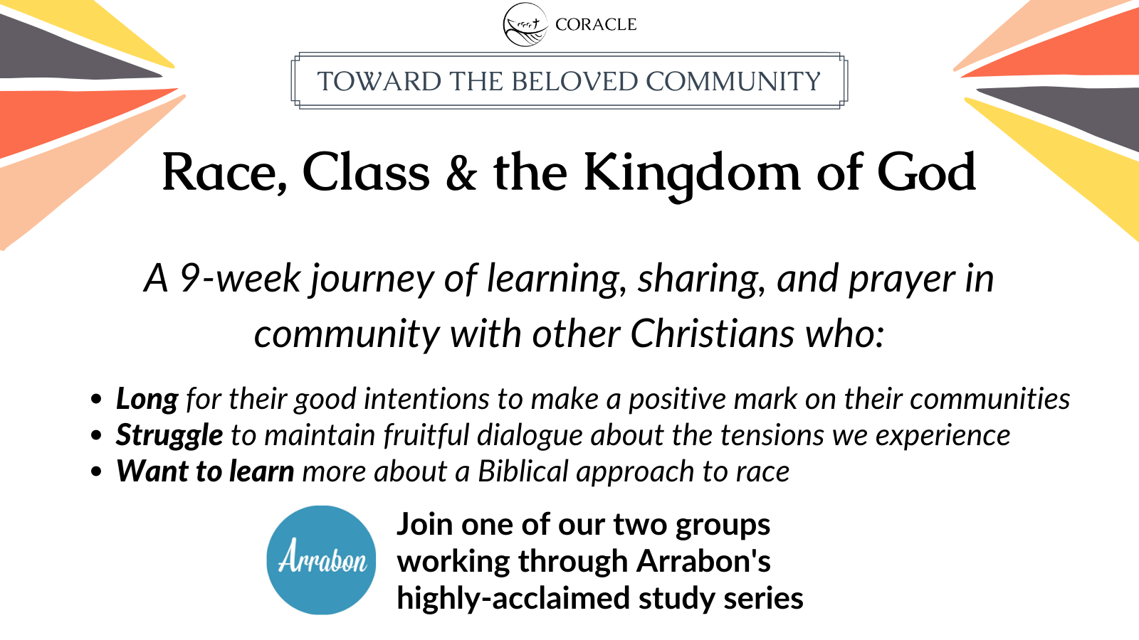New Short-Course: "Race, Class & the Kingdom of God" - Coracle